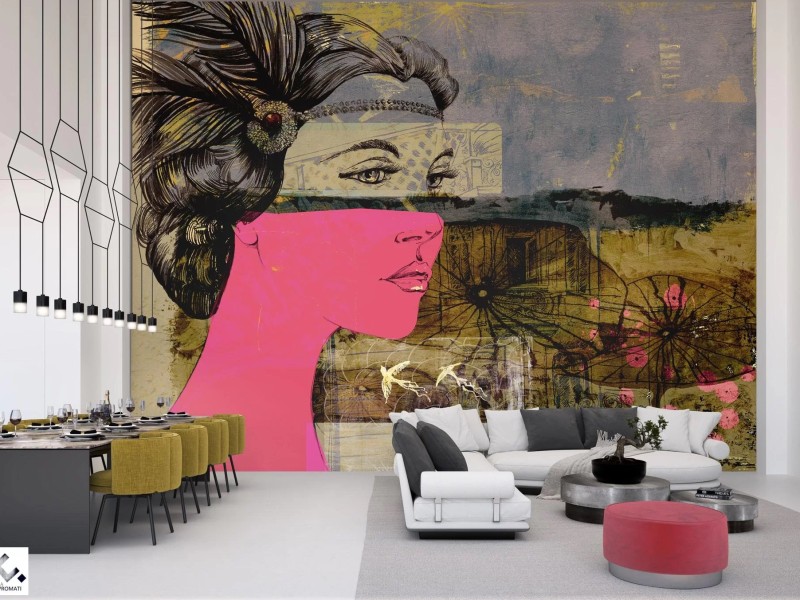 People Brown Pink Mural Walls Beyond About Her Original Colo