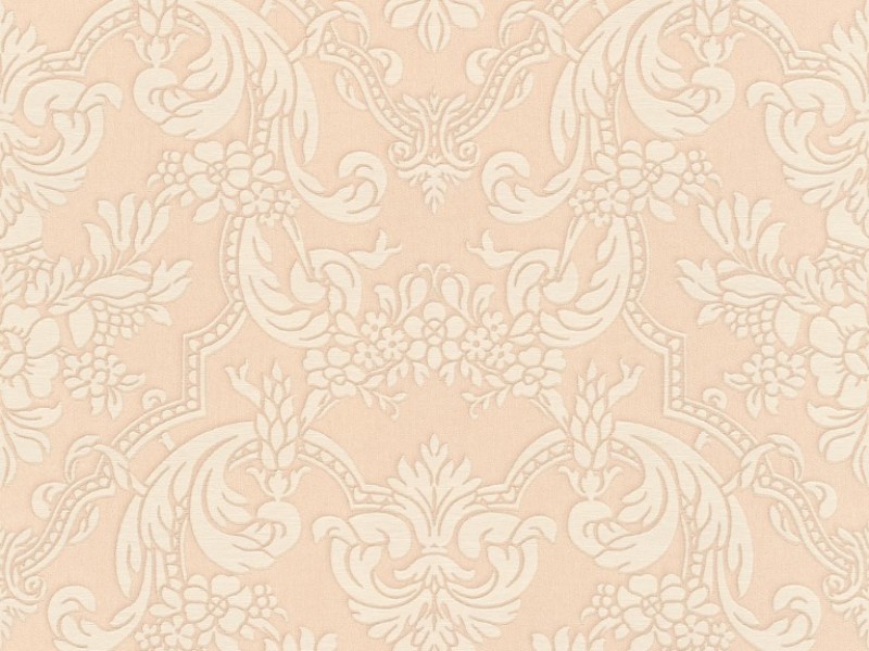 Classic Feature Wall Pink White Cream Neutral Wallpaper Rasc
