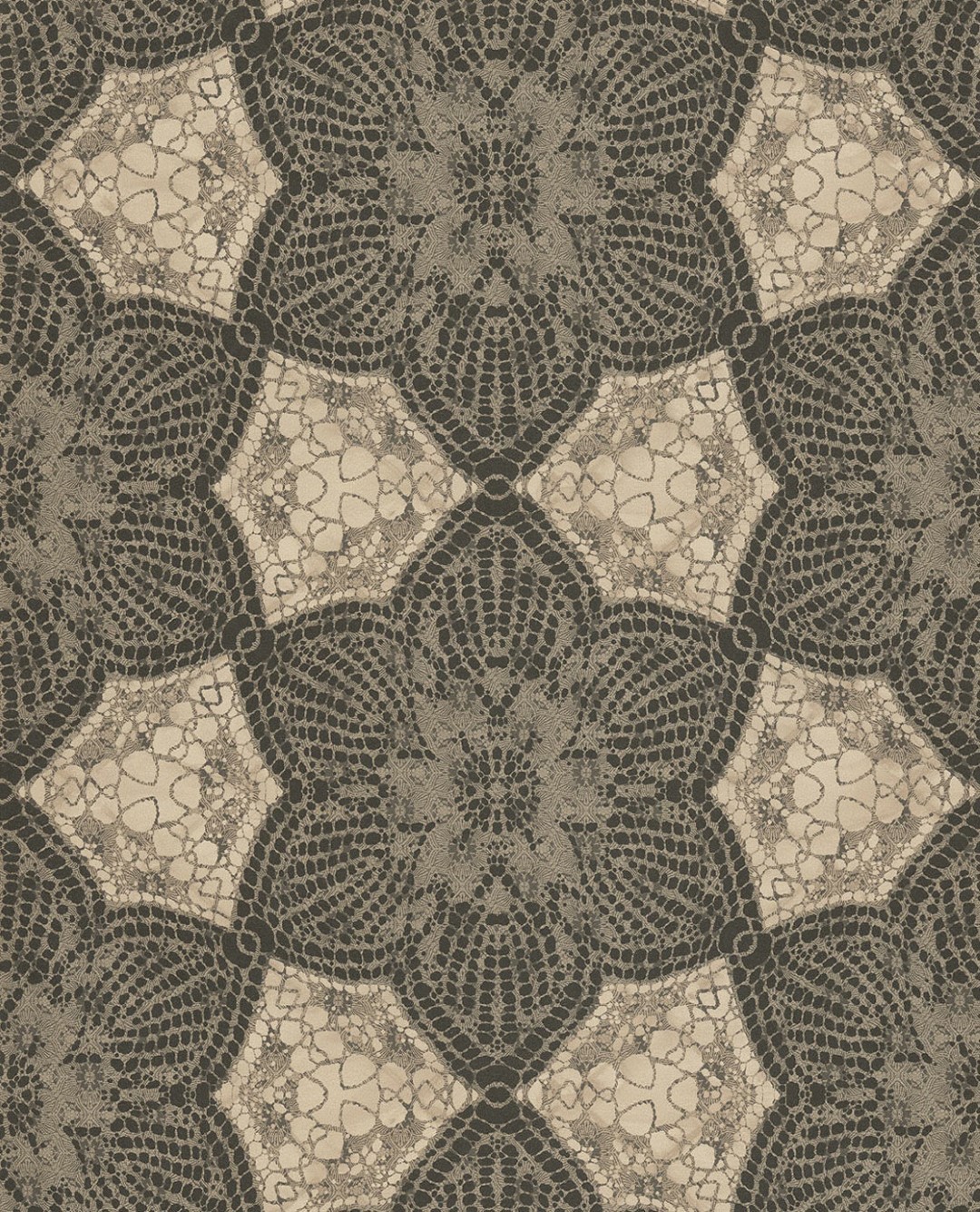 Geometric Feature Wall Contemporary Neutral Grey Silver E376