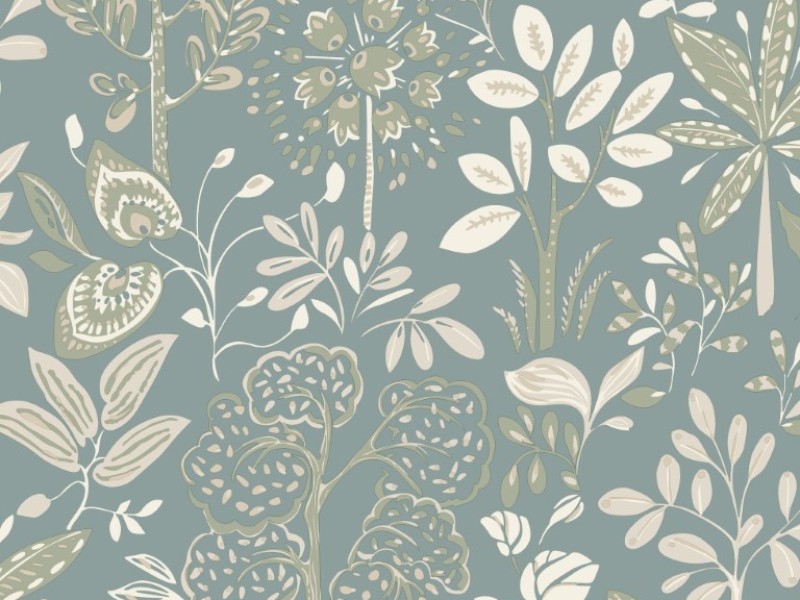 Floral Blue Wallpaper Caselio ETL103116060 Essentiel 1