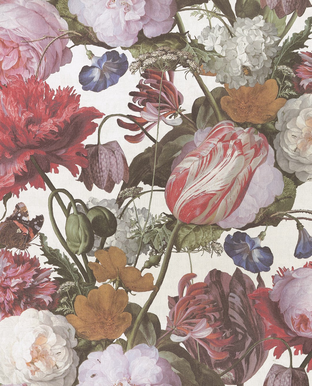 Floral Feature Wall Contemporary Neutral Green Wallpaper Eij