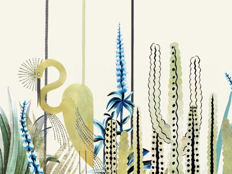 Mural Green Blue Wallpaper Masureel DGAGA1011 Agathe 1